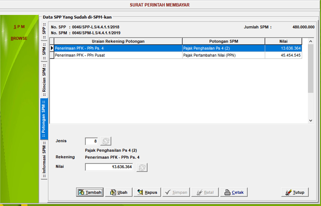 Membedakan Potongan dan Informasi pada Pengisian SPM - Tips dan Trik - Simda Online Indonesia